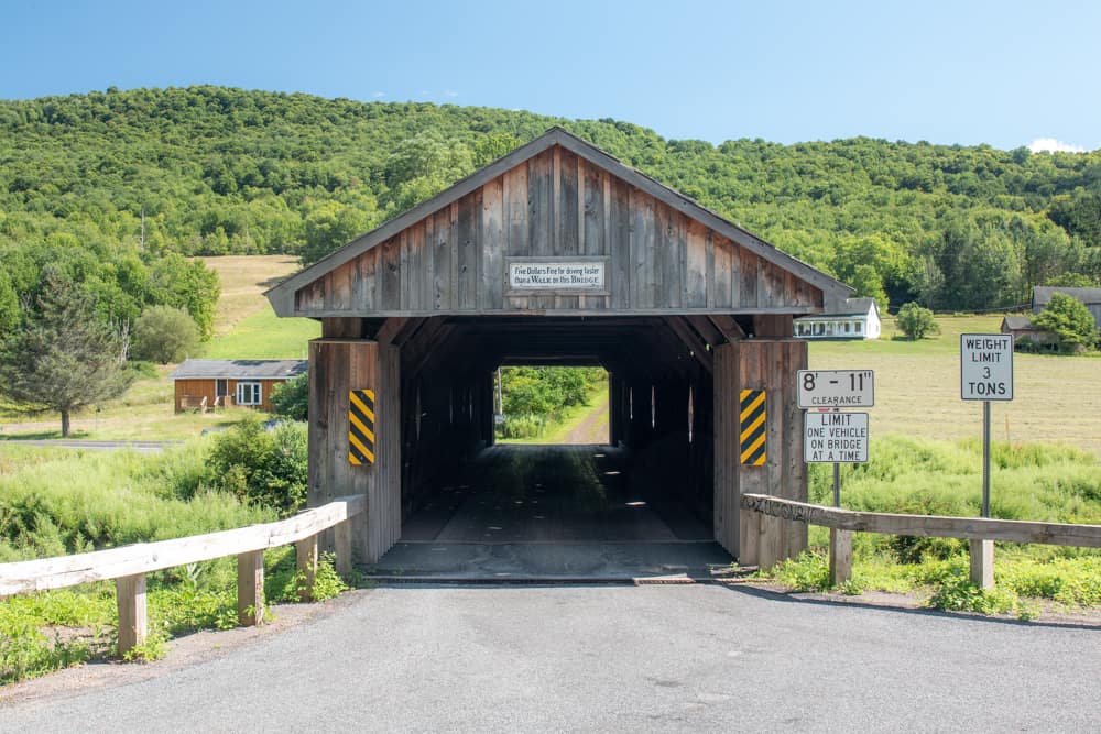 Visiting Fitches Covered Bridge in Delaware County, New York ...