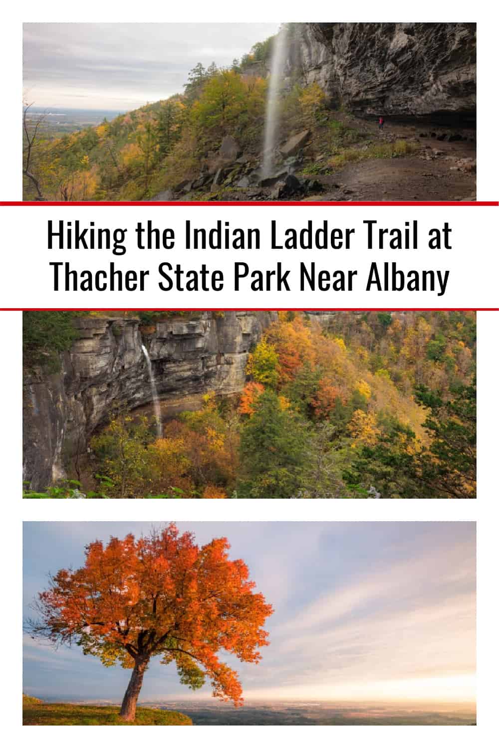 Hiking the Indian Ladder Trail at Thacher State Park Near Albany ...