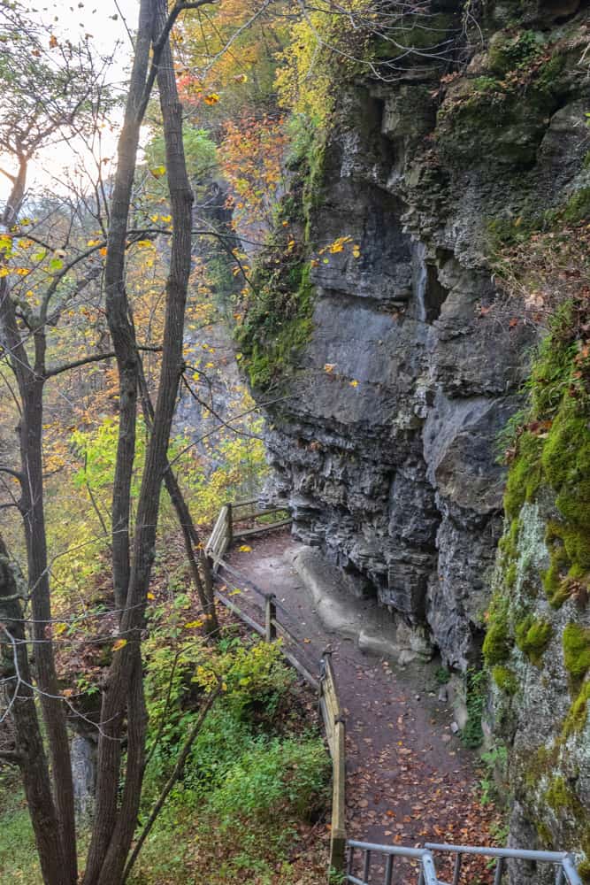 Hiking the Indian Ladder Trail at Thacher State Park Near Albany ...