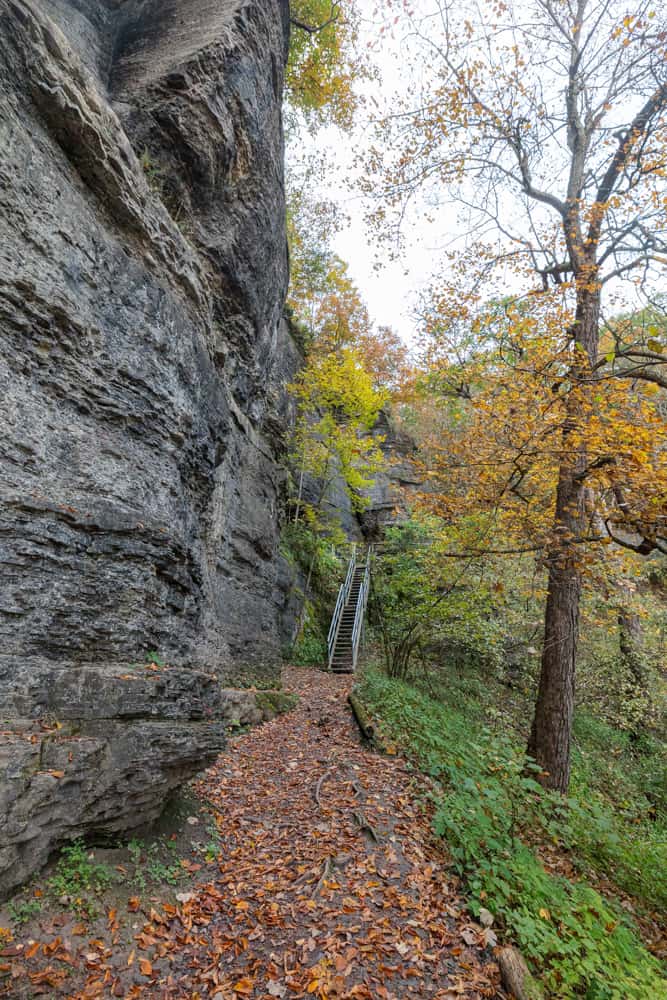 Hiking the Indian Ladder Trail at Thacher State Park Near Albany ...