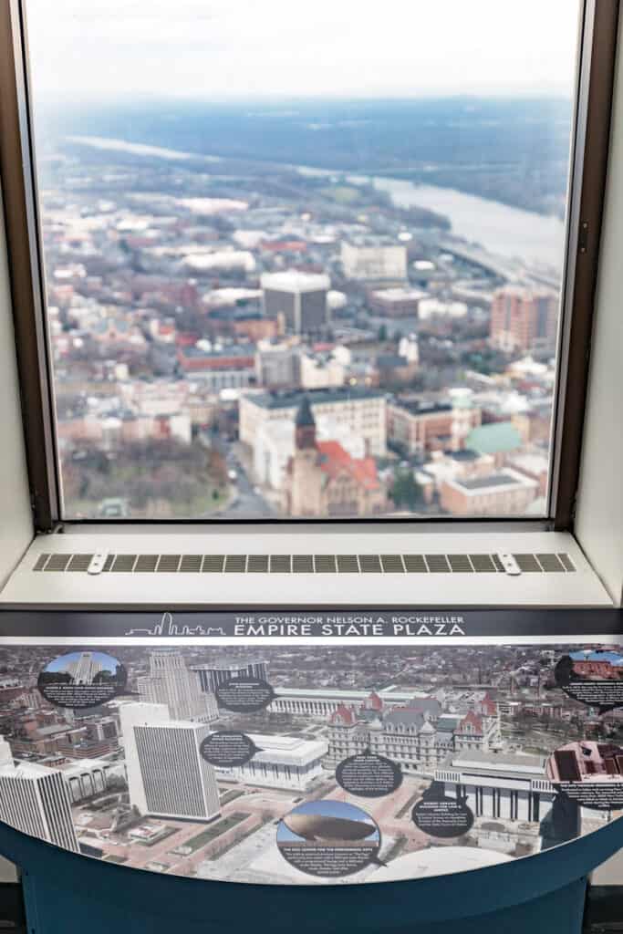Overlooking Albany from the Free Corning Tower Observation Deck ...