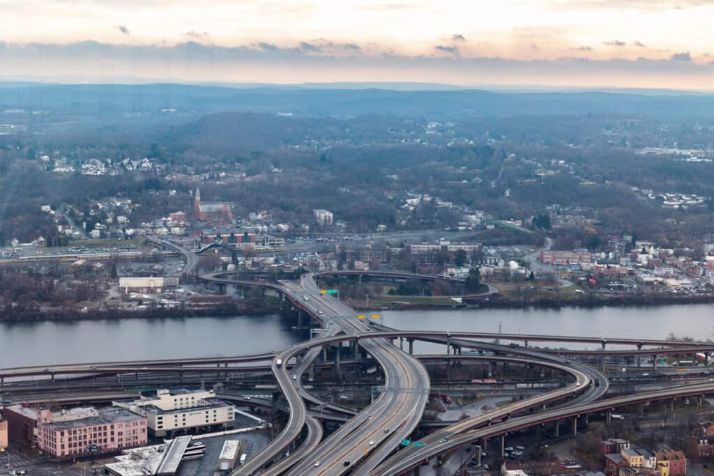 Overlooking Albany from the Free Corning Tower Observation Deck ...